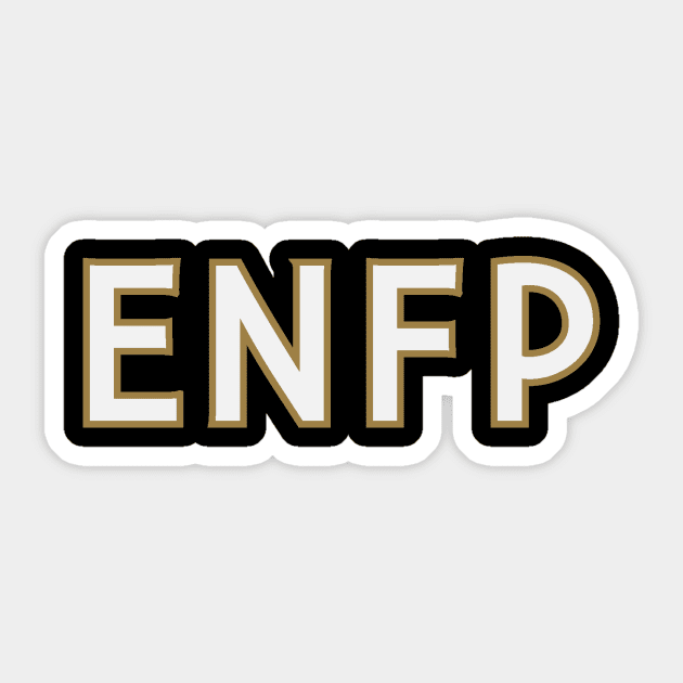 Myers Briggs Typography ENFP - Enfp - Sticker | TeePublic