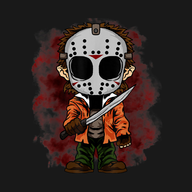 Horror Killer Boy Cartoon Wearing Scary Mask Halloween Gifts - Friday ...