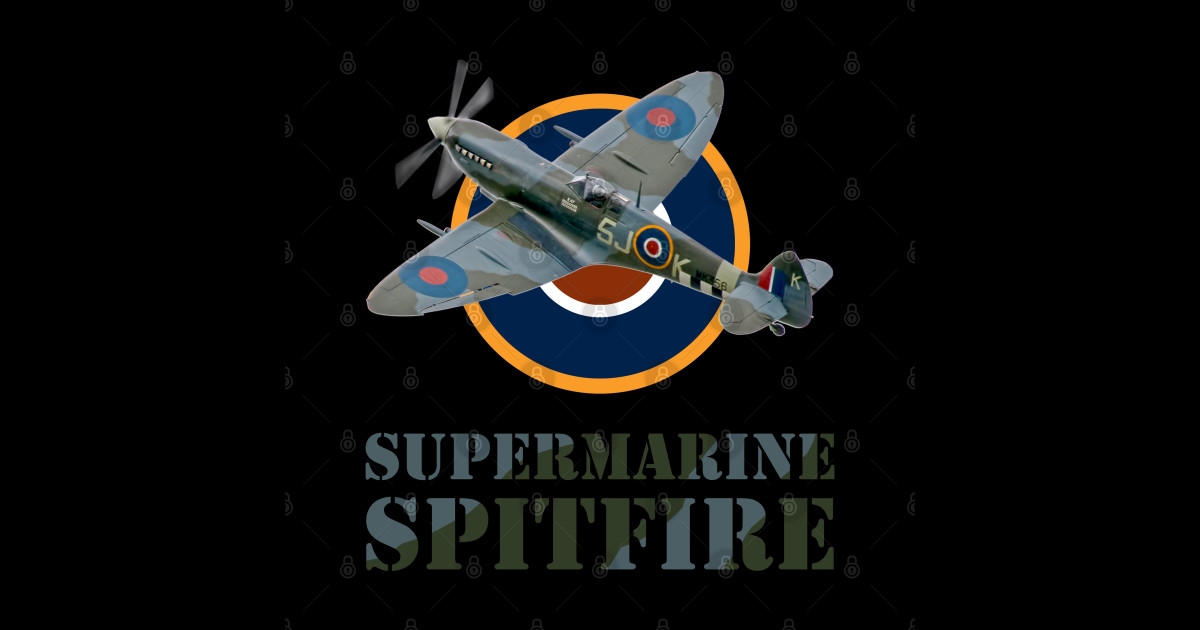 Supermarine Spitfire and Roundel - Supermarine Spitfire Airplane ...