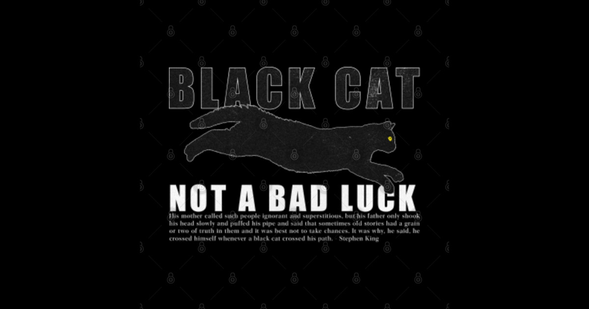 black cat not bad luck - Cat - Sticker | TeePublic