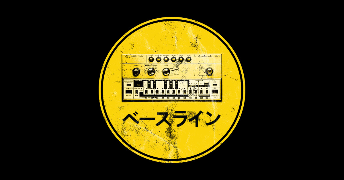 303 Bassline Synthesizer Vintage Retro Synth Art - 303 - Sticker ...
