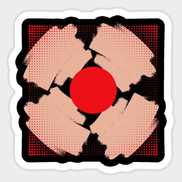 Red dot target - Red - Sticker | TeePublic