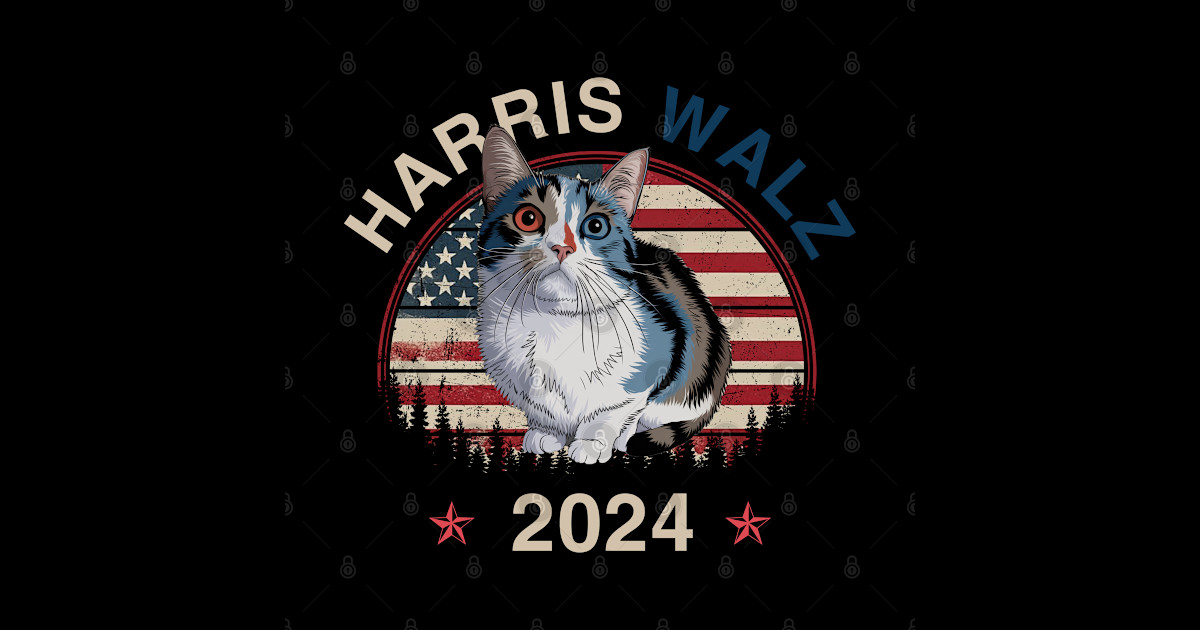 Harris Walz 2024 Funny Cat Election Kamala Harris - Harris Walz ...