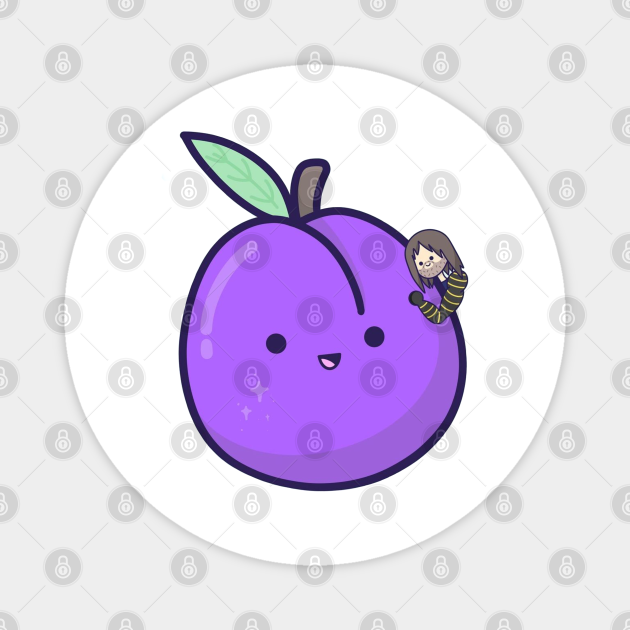 Bucky & the Giant Plum - Bucky Barnes - Magnet | TeePublic