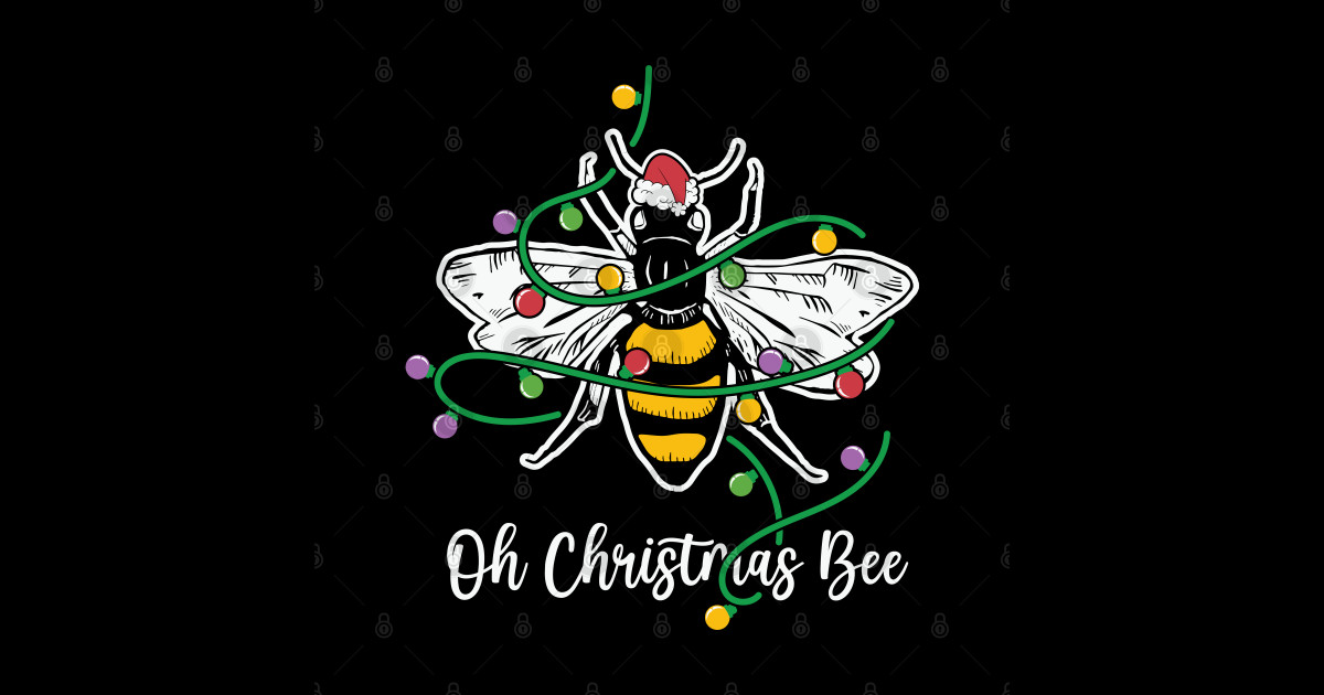 Oh Christmas Bee Christmas Lights - Christmas Lights - Sticker | TeePublic