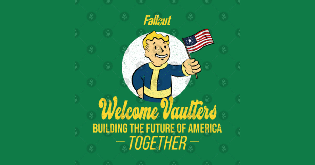 FALLOUT: WELCOME VAULTERS (GRUNGE STYLE) - Fallout - T-Shirt | TeePublic