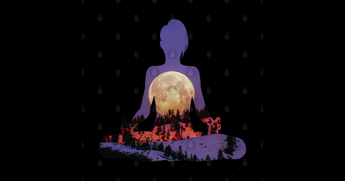 Yoga pose meditation - Yoga Pose Silhouette - Pin | TeePublic