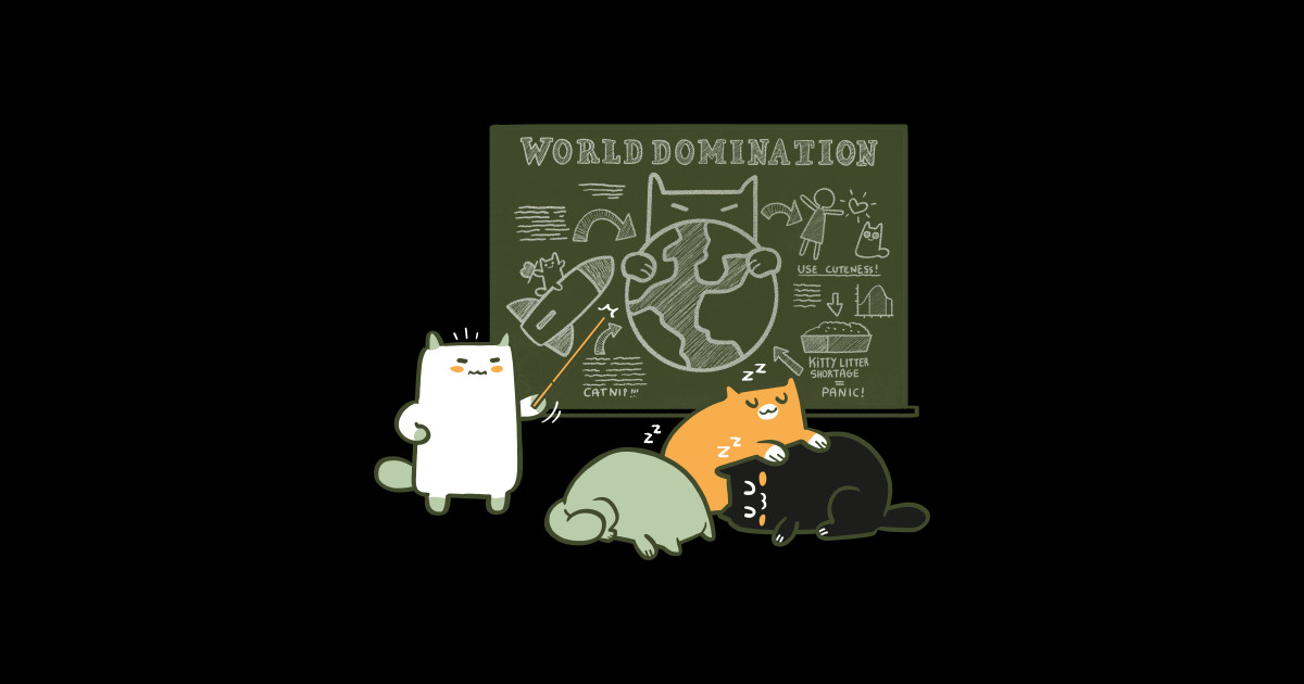 World Domination Class - Cute Kittens - Sticker | TeePublic