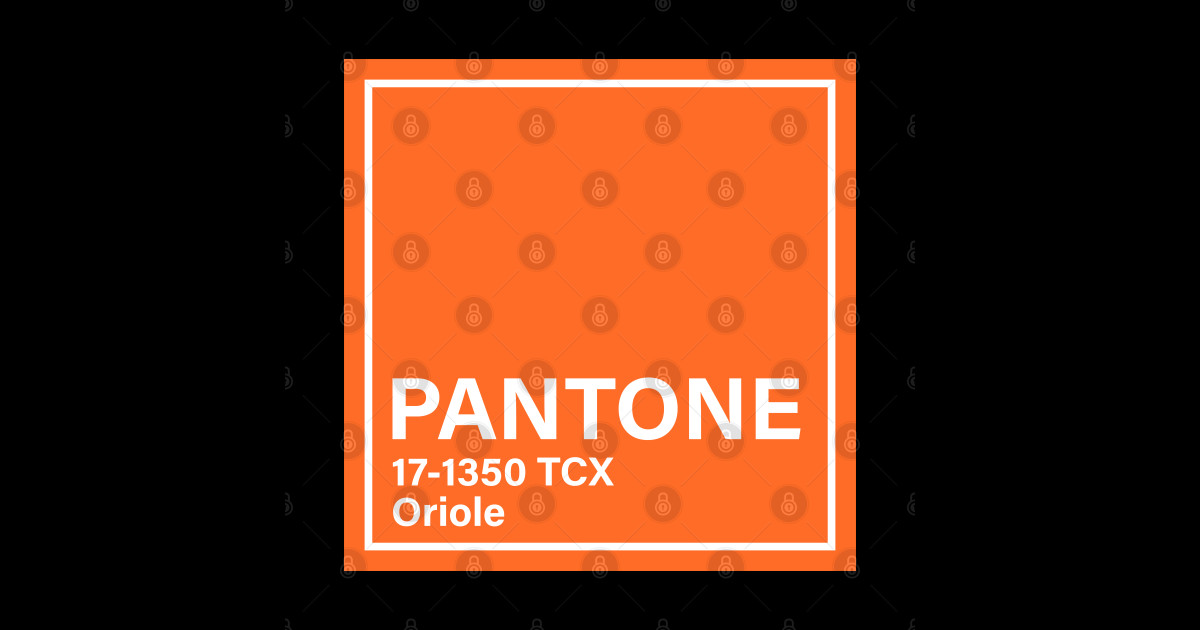 pantone 17-1350 TCX Oriole - Pantone Color - Sticker | TeePublic