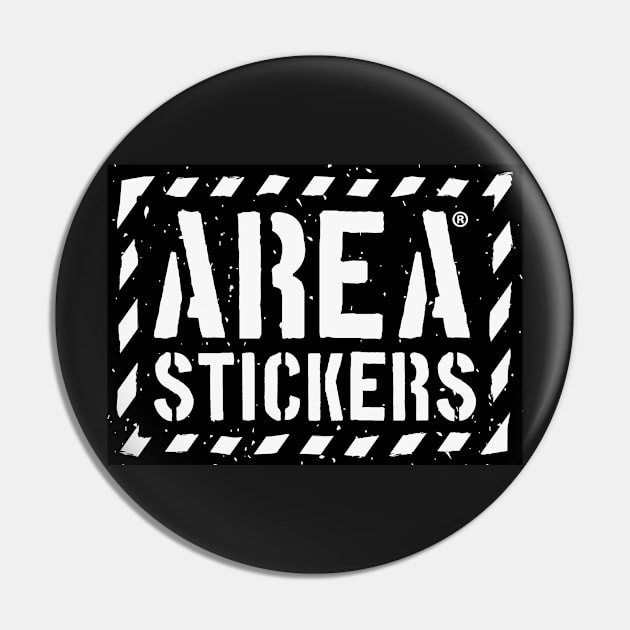 Area Stickers Logo - Black Background - Area - Pin | TeePublic