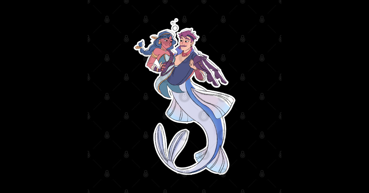 Mermista and Sea Hawk Mermaid Pirate - Mermista - Sticker | TeePublic