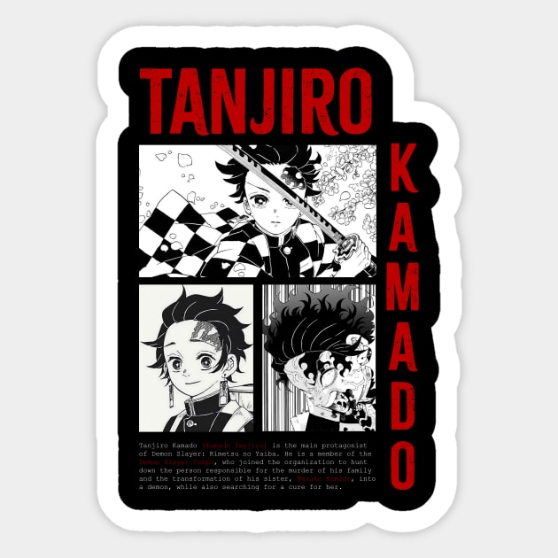 Tanjiro Kamado - Tanjiro Kamado Demon Slayer - Sticker | TeePublic