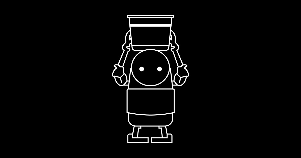 Nier Automata Machine with Bucket - White - Nier Automata - Sticker ...