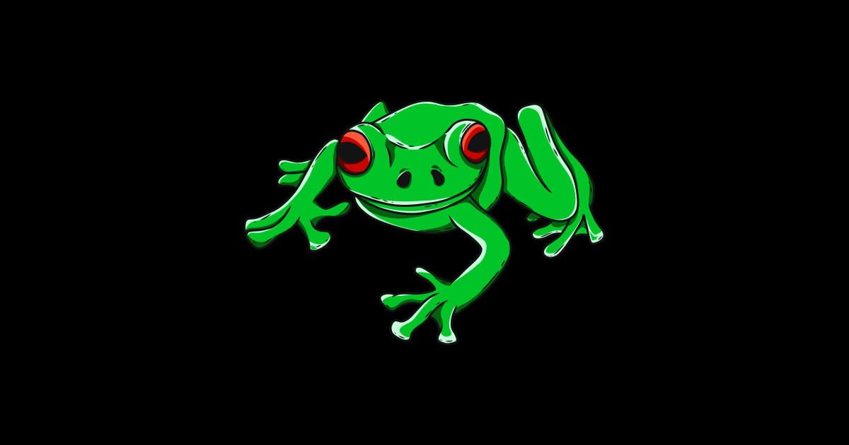 Tree Frog Green Amphibian Illustration - Tree Frog - Posters and Art ...
