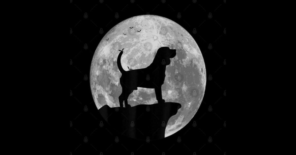 Beagle Silhouette In The Moon Halloween Costume - Beagle Silhouette In ...