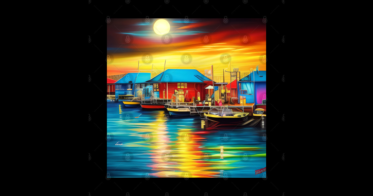 Beautiful Harbour - Harbour - Sticker | TeePublic