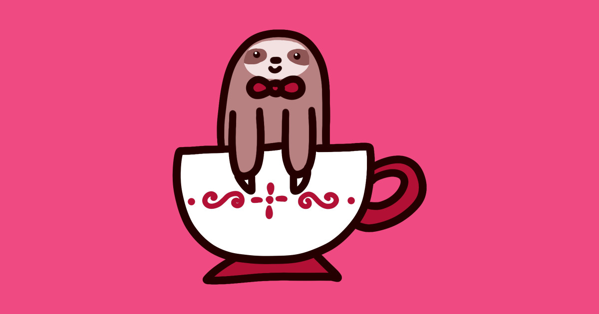 Teacup Sloth - Sloth - T-Shirt | TeePublic