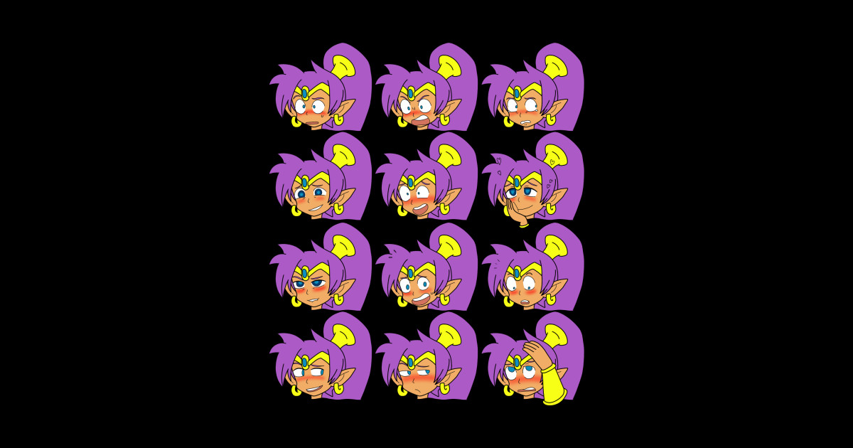 Shantae Expressions - Shantae - Sticker | TeePublic