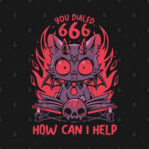 Satanic Support Cat - Hell Demon Kitten - Cat - T-Shirt | TeePublic