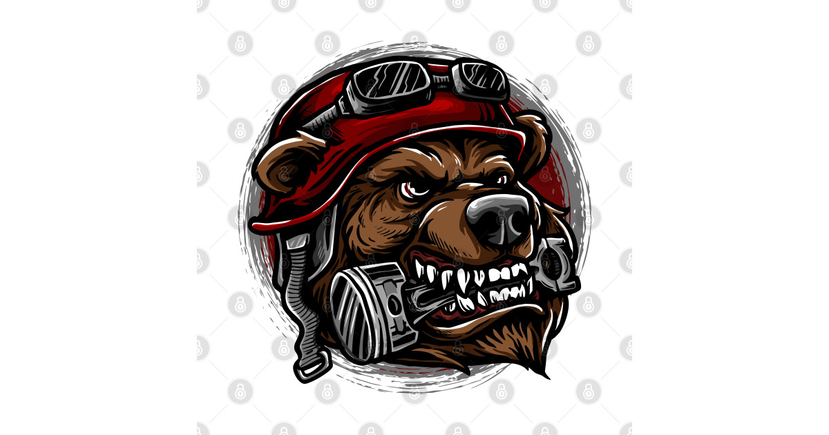 biker bear - Biker Bear - T-Shirt | TeePublic