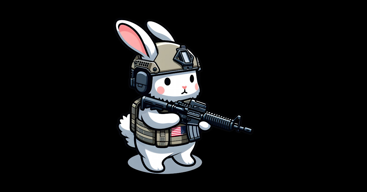 Tactical Rabbit - Rabbit - Sticker | TeePublic
