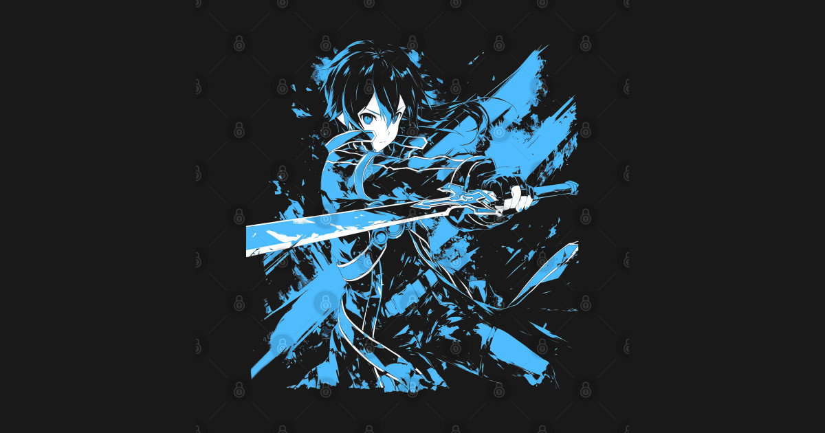 Kirito Sword Art Online Fan Art - Kirito - T-Shirt | TeePublic