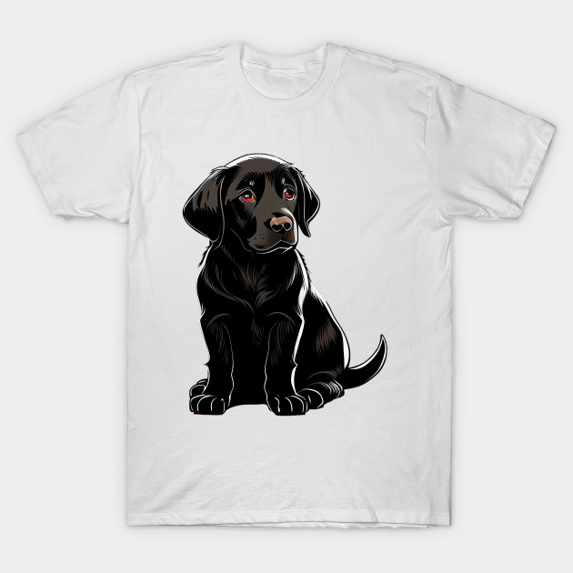 Cute black labrador puppy - Labrador Puppy - T-Shirt | TeePublic