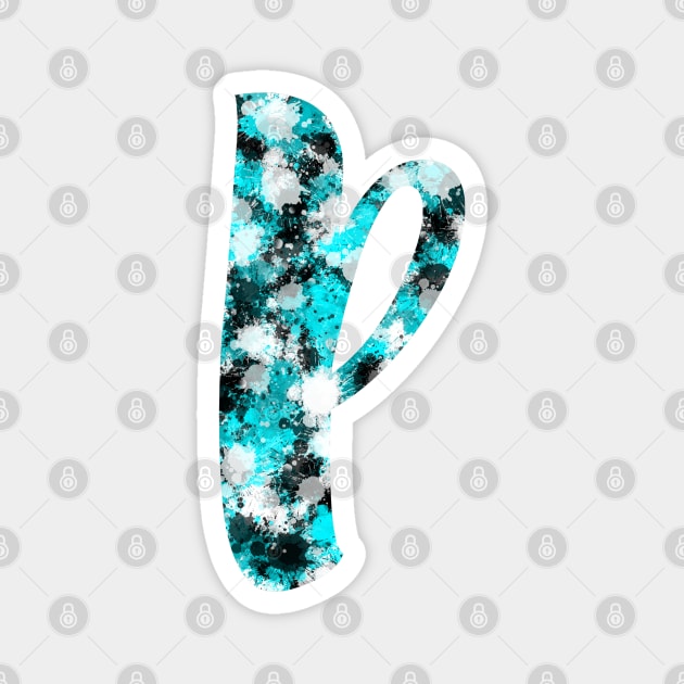 Paint Splash Letter P - Letter P - Magnet | TeePublic