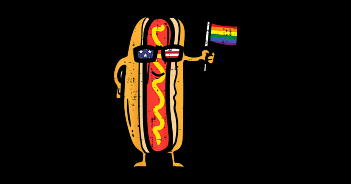 Hotdog Us Flag Sunglasses Rainbow Flag Gay Pride Lgbtq Food - Hotdog Us ...