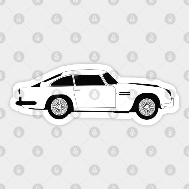 DB5 Black Outline - Car - Sticker | TeePublic