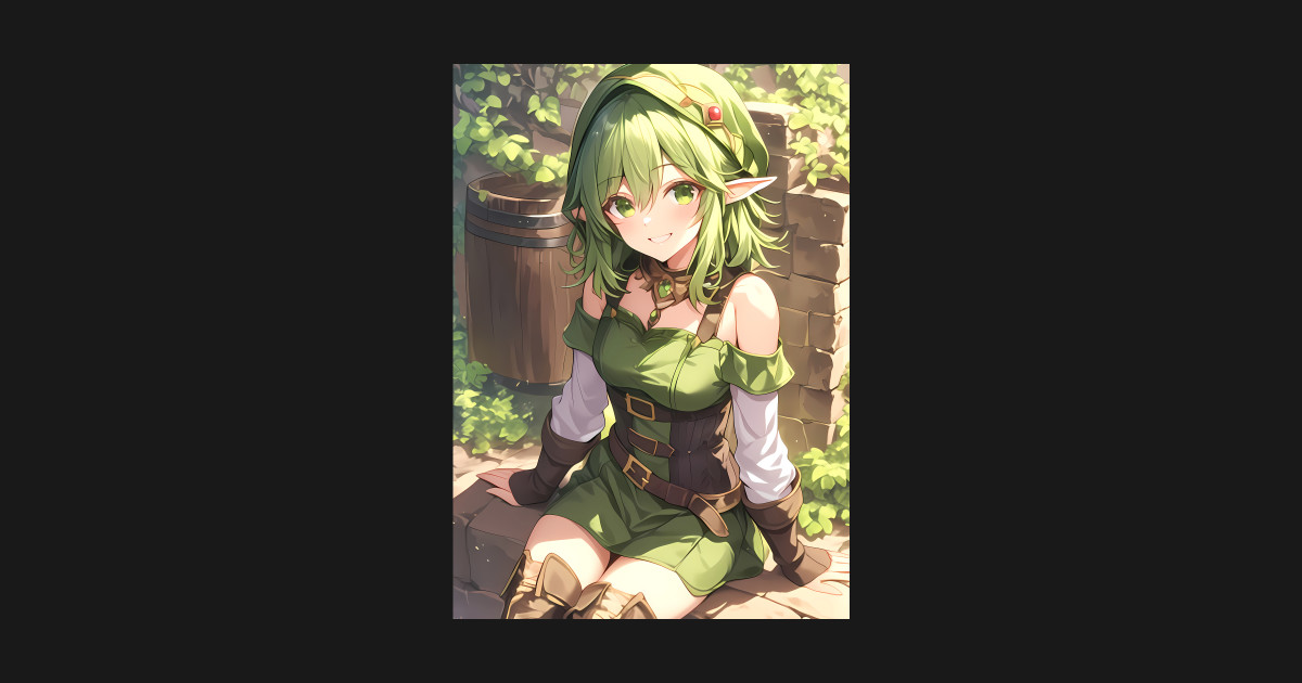 Aoi Princess Connect Game Anime Girl Fantasy Elf Forest Green Mood ...