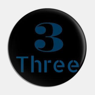3 Number Three Pins and Buttons for Sale | TeePublic