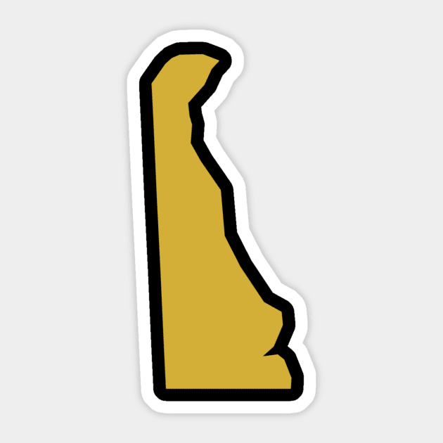 Delaware state map - Delaware - Sticker | TeePublic