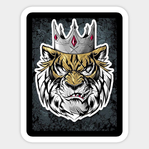 Tiger king design for 2020 - Tiger Face - Sticker | TeePublic