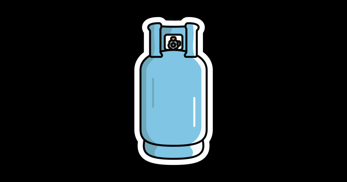 Gas Cylinder Tank Sticker vector illustration. Transportation and ...