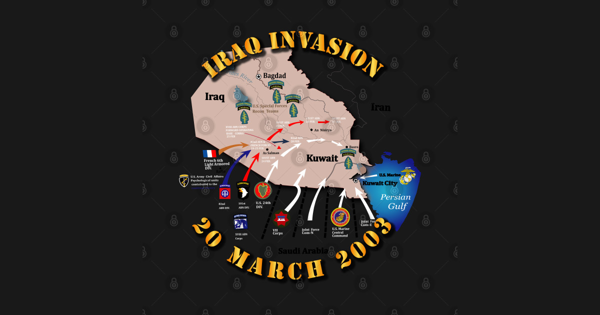 Iraq Invasion - 2003 - Iraq Invasion 2003 - T-Shirt | TeePublic
