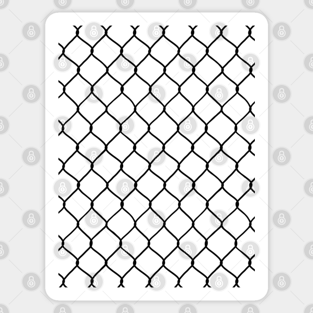 Chain Link Fence (Black) - Chain Link Fence - Sticker | TeePublic