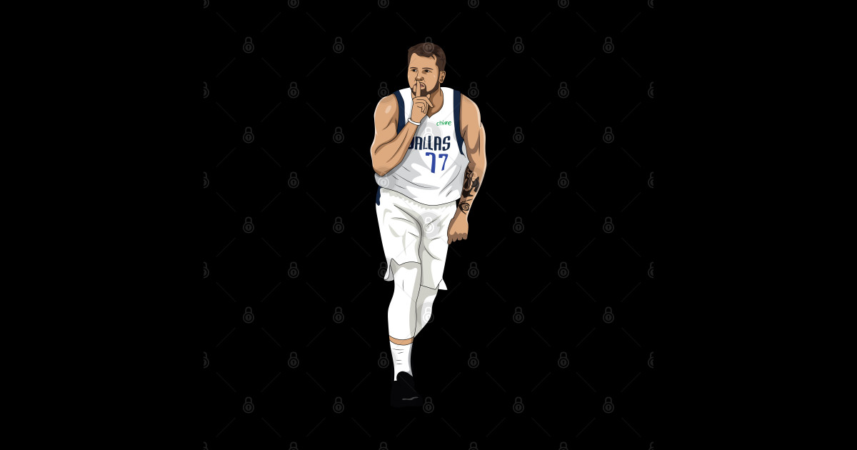 Luka Doncic Shush - Nba - Sticker | TeePublic