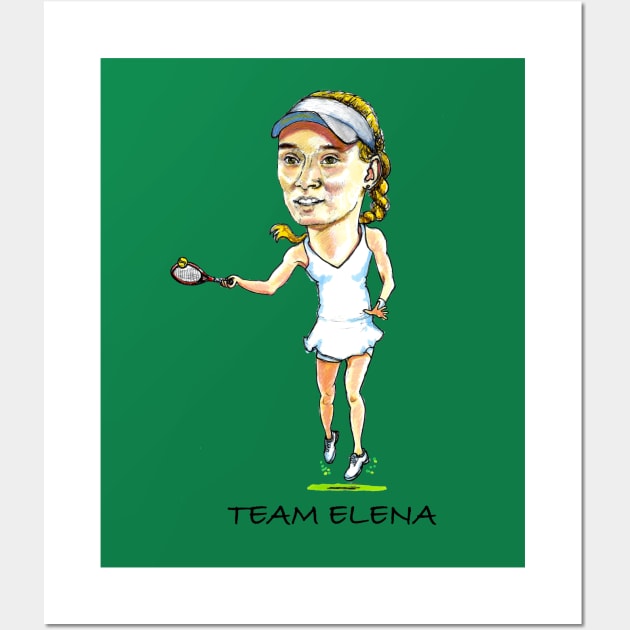 Elena Rybakina caricature - Elena Rybakina - Posters and Art Prints ...