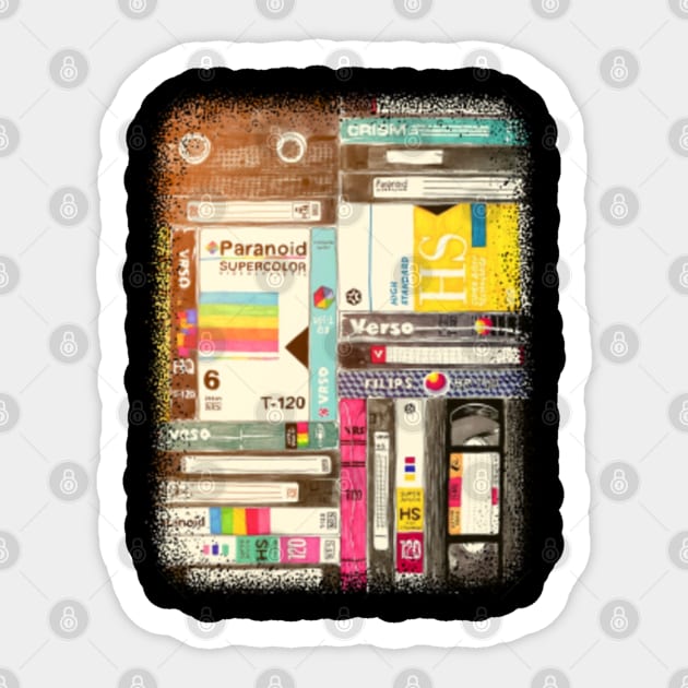 Vintage VHS Horror Tapes - Vhs Horror - Sticker | TeePublic