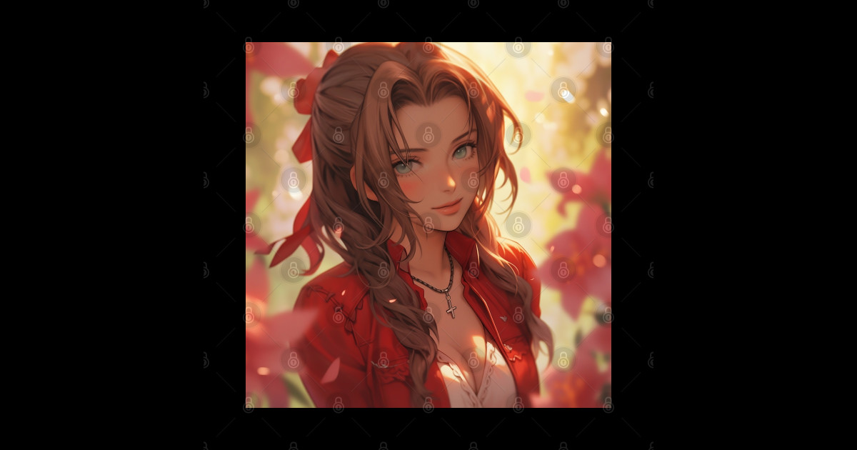 Cute aerith - Anime - Sticker | TeePublic