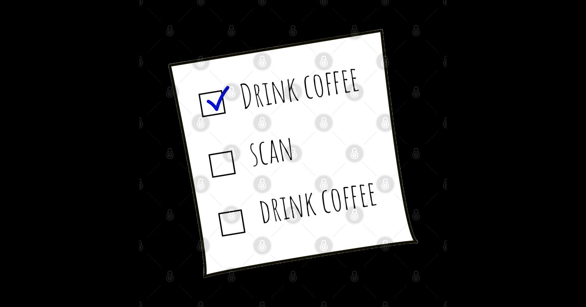 Drink Coffee and Scan MRT Checklist Off-white BG - Cute Mrt Coffee ...