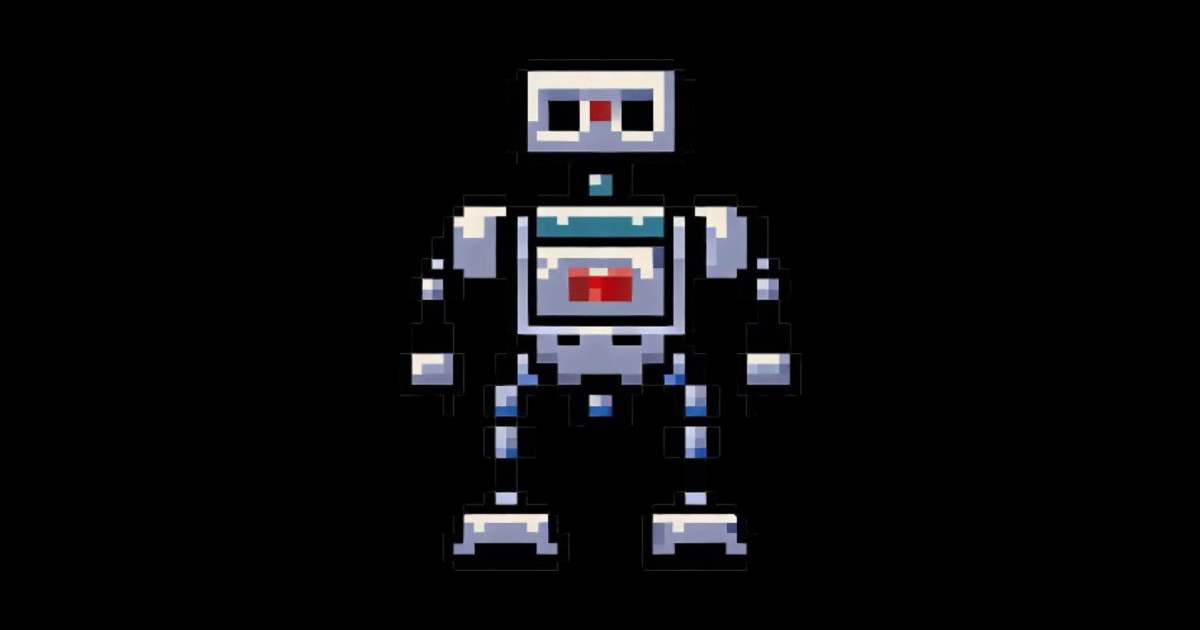 8-bit robot - Robot - Sticker | TeePublic