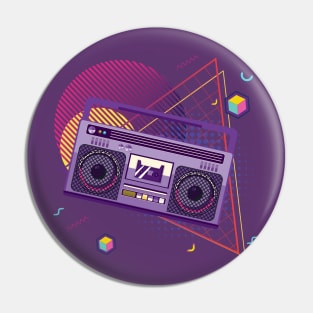 Boombox Retro 90s 80s Vintage Style Pins and Buttons for Sale | TeePublic