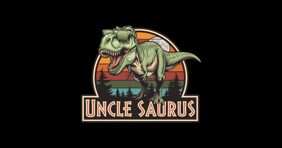 Unclesaurus Retro Uncle Saurus Dinosaur Family Matching - Unclesaurus ...