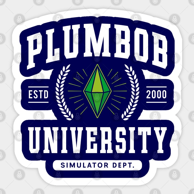 Plumbob University Crest - Sims - Sticker | TeePublic