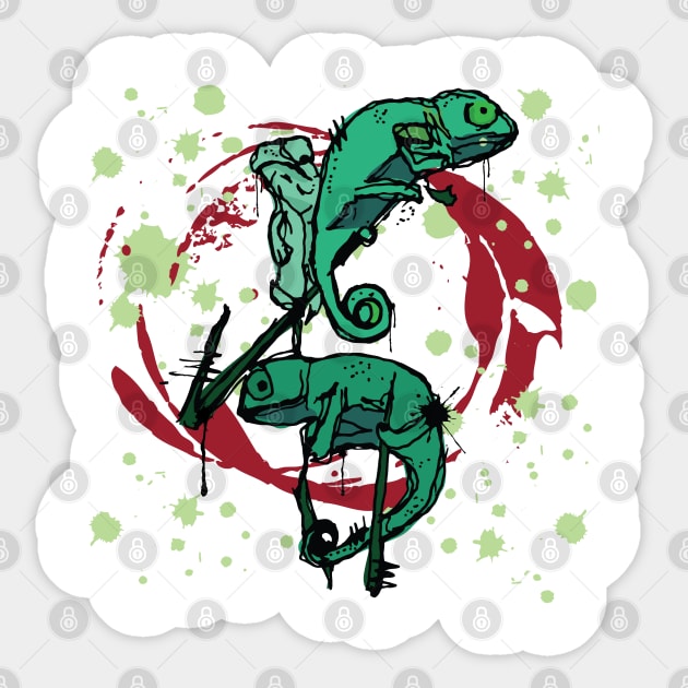 Lizard watercolor sketch - Lizard - Sticker | TeePublic