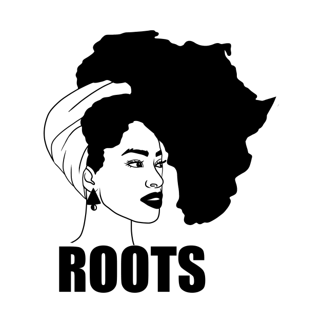 Afro, African Woman Roots, Africa Map, Black Pride - Africa - T-Shirt ...