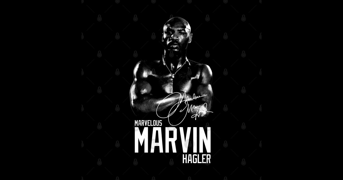 Marvelous Marvin Hagler Boxing Legend Signature Vintage Retro 80s 90s ...
