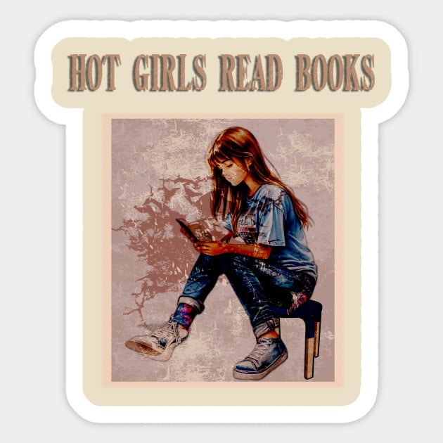 Hot girls read books Design - Read Books - Sticker | TeePublic